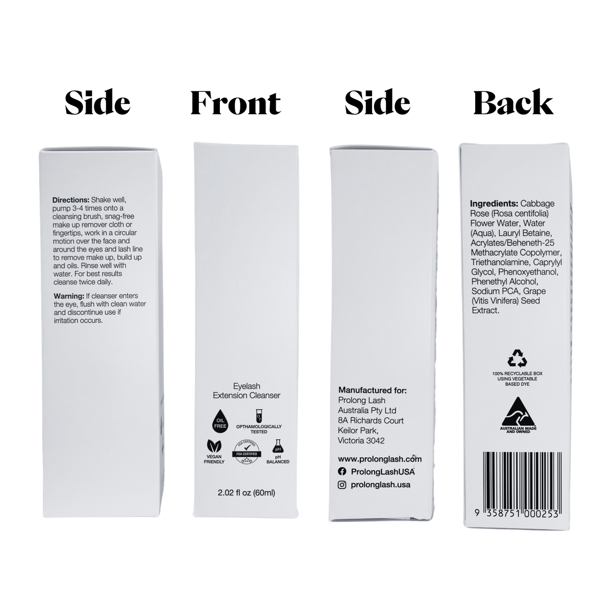 White Label Eyelash Extension Foaming Pump - 60ml - 24 Pack – Prolong Lash™